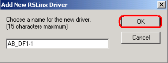 How to configure the RSLinx DF1 Driver (RS232 DF1 Devices)