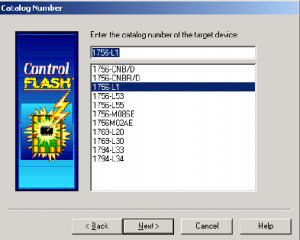 Using Controlflash to update the firmware revision of a module.