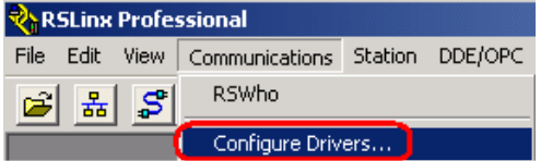 Configuring the RSLinx Ethernet Driver, and verifying communication.