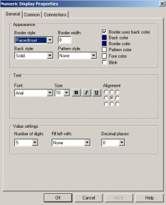 FactoryTalk View Machine Edition Numeric display