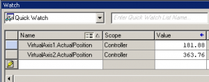 Motion Axis Gearing in the ControlLogix processor using Virtual Axis