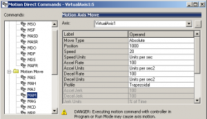 Using the Motion Axis Move Command in a ControlLogix processor
