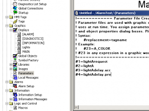 Using Parameter files in FactoryTalk View Machine Edition.