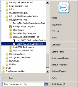 ControlLogix Clock Update Tool for synchronizing processors..