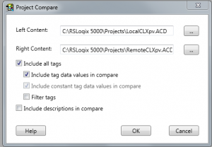 Using the Studio 5000 Project compare utility to compare the ...