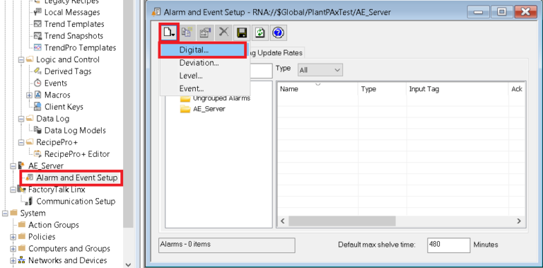 FactoryTalk View SE Alarms (Setup and Configuration) - Bryce Automation