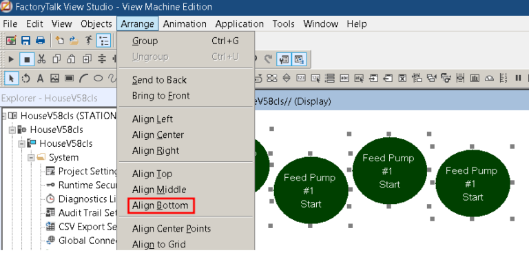Arranging FactoryTalk View Objects - Bryce Automation