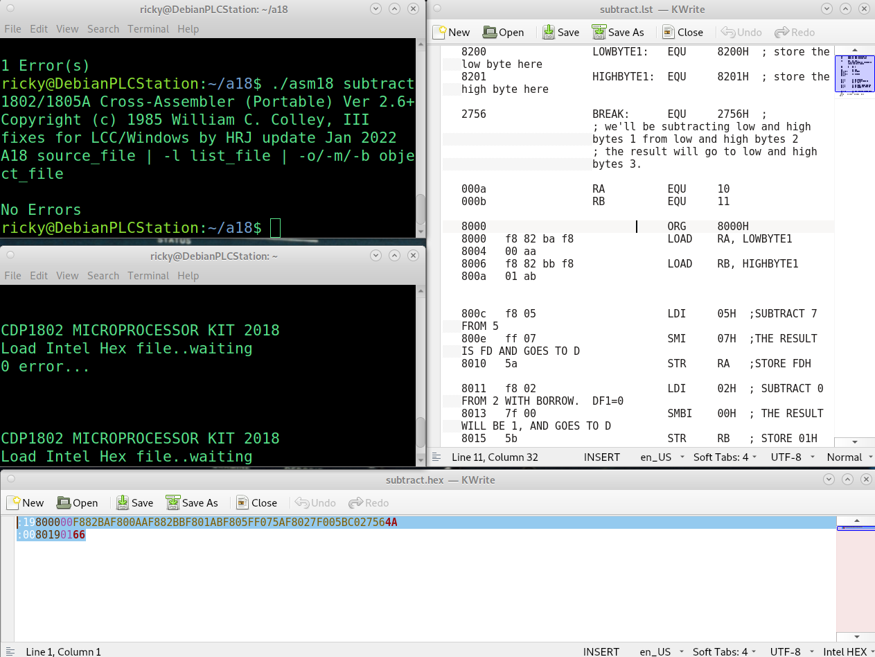 COSMAC 1802 Subtract Instructions - Bryce Automation